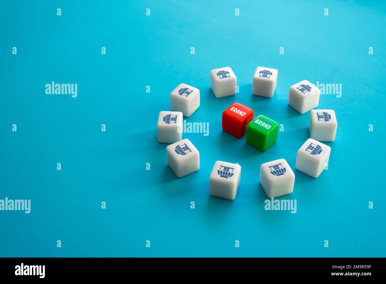 Choosing the best brand for business. Tough competition of competing ...