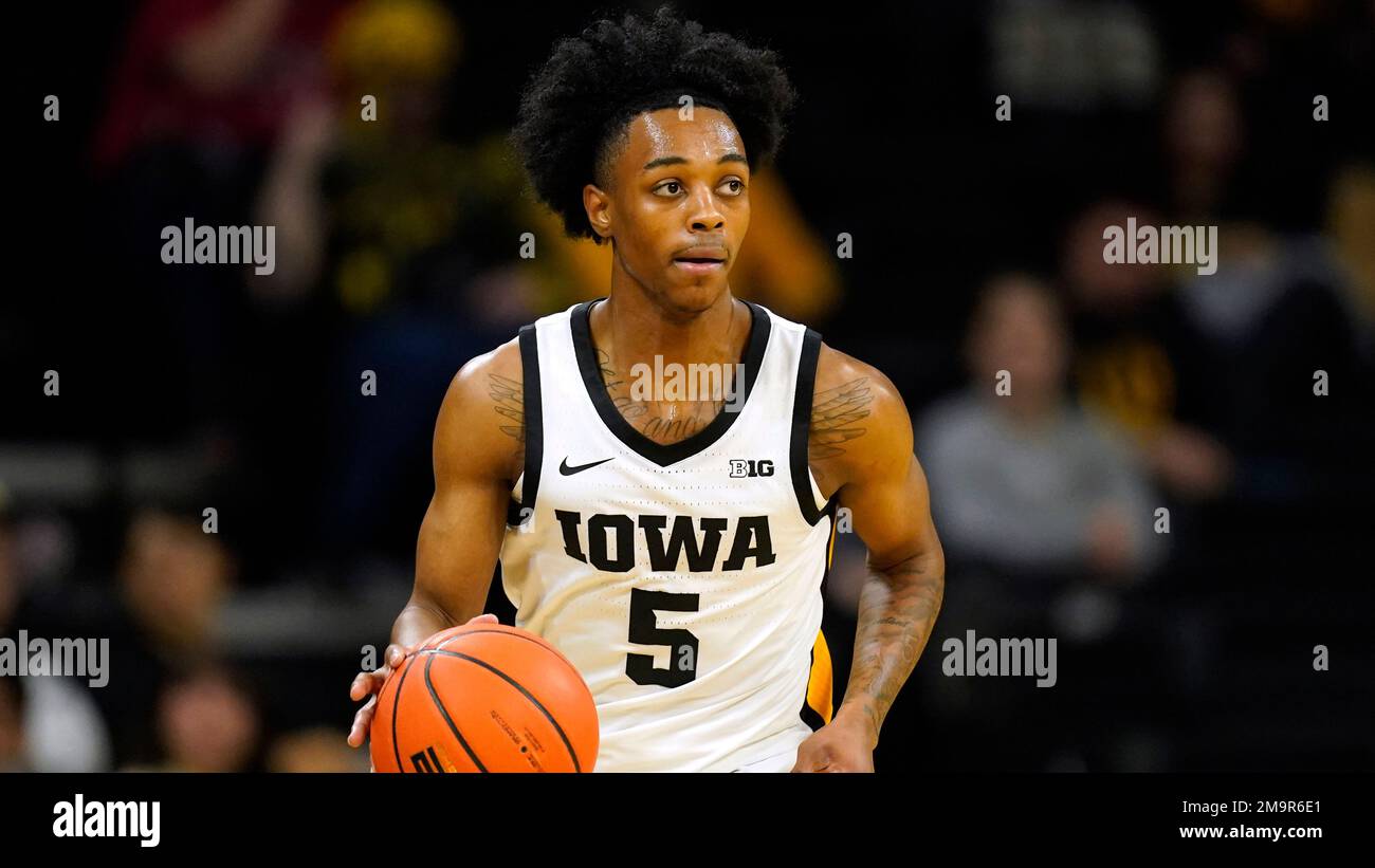 Iowa guard Dasonte Bowen drives up court during an NCAA college ...