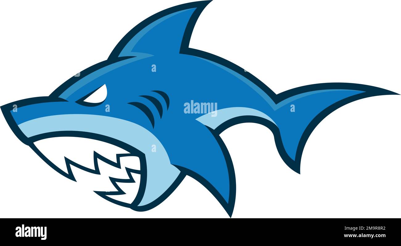 Cute Shark showing Its Sharp Teeth Stock Vector Image & Art - Alamy
