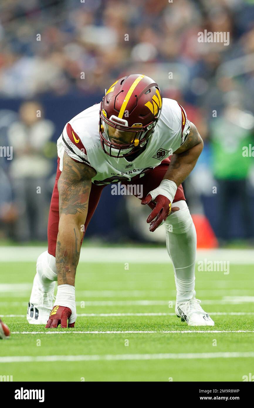 Washington Commanders defensive end Montez Sweat (90) lines up for the ...