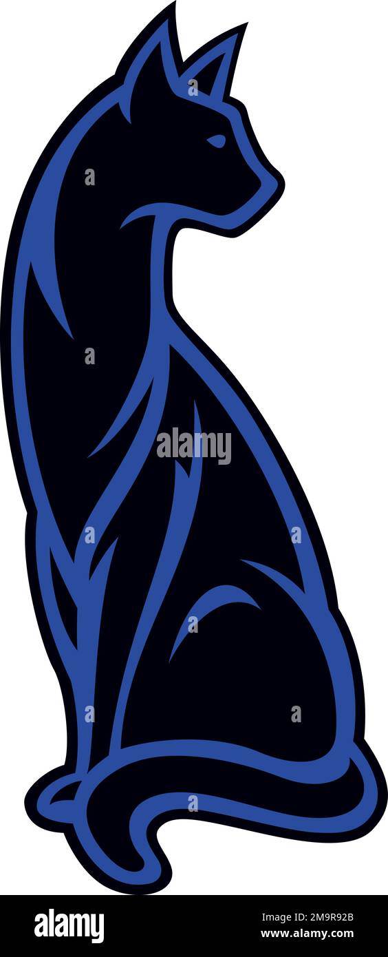 Silhouette of Elegant Black Cat Stock Vector Image & Art - Alamy