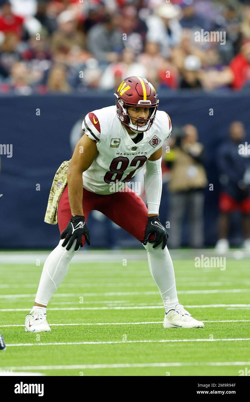 Washington Commanders tight end Logan Thomas (82) lines up for the snap ...