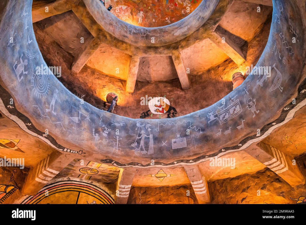 Interior of the Desert View Watchtower in Grand Canyon National Park ...