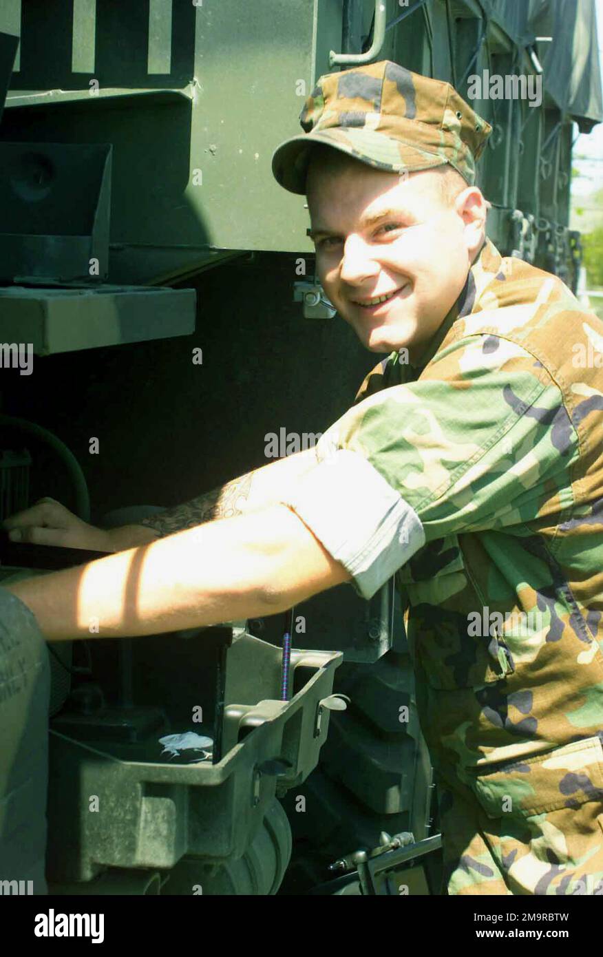 US Marine Corps (USMC) Lance Corporal (LCPL) Michael Ricks, Vehicle ...