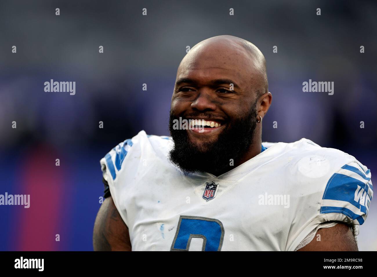 Detroit Lions linebacker Austin Bryant (2) walks off the field after an ...