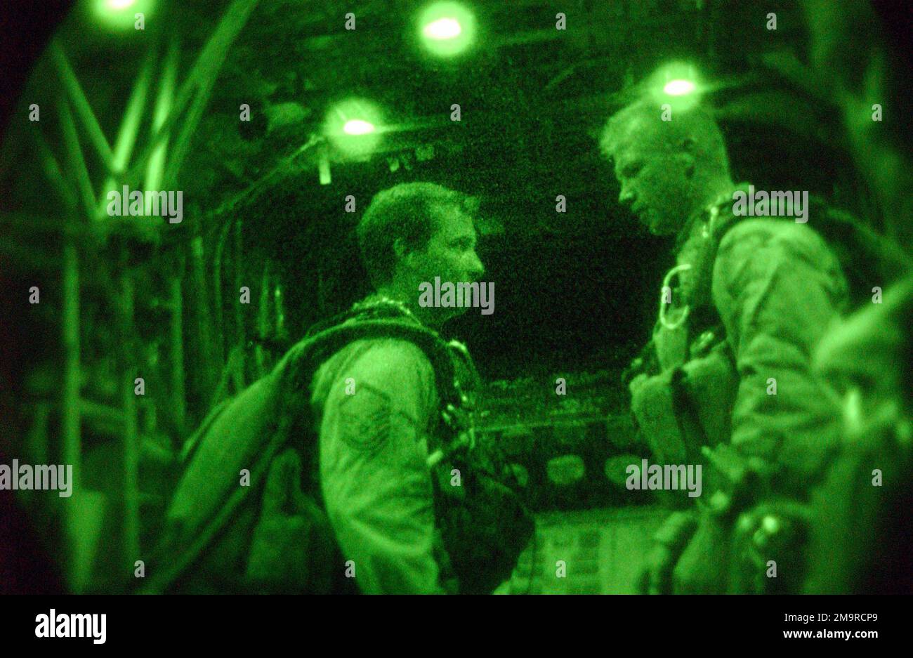 US Air Force (USAF) MASTER Sergeant (MSGT) Kevin Raville left and MSGT ...