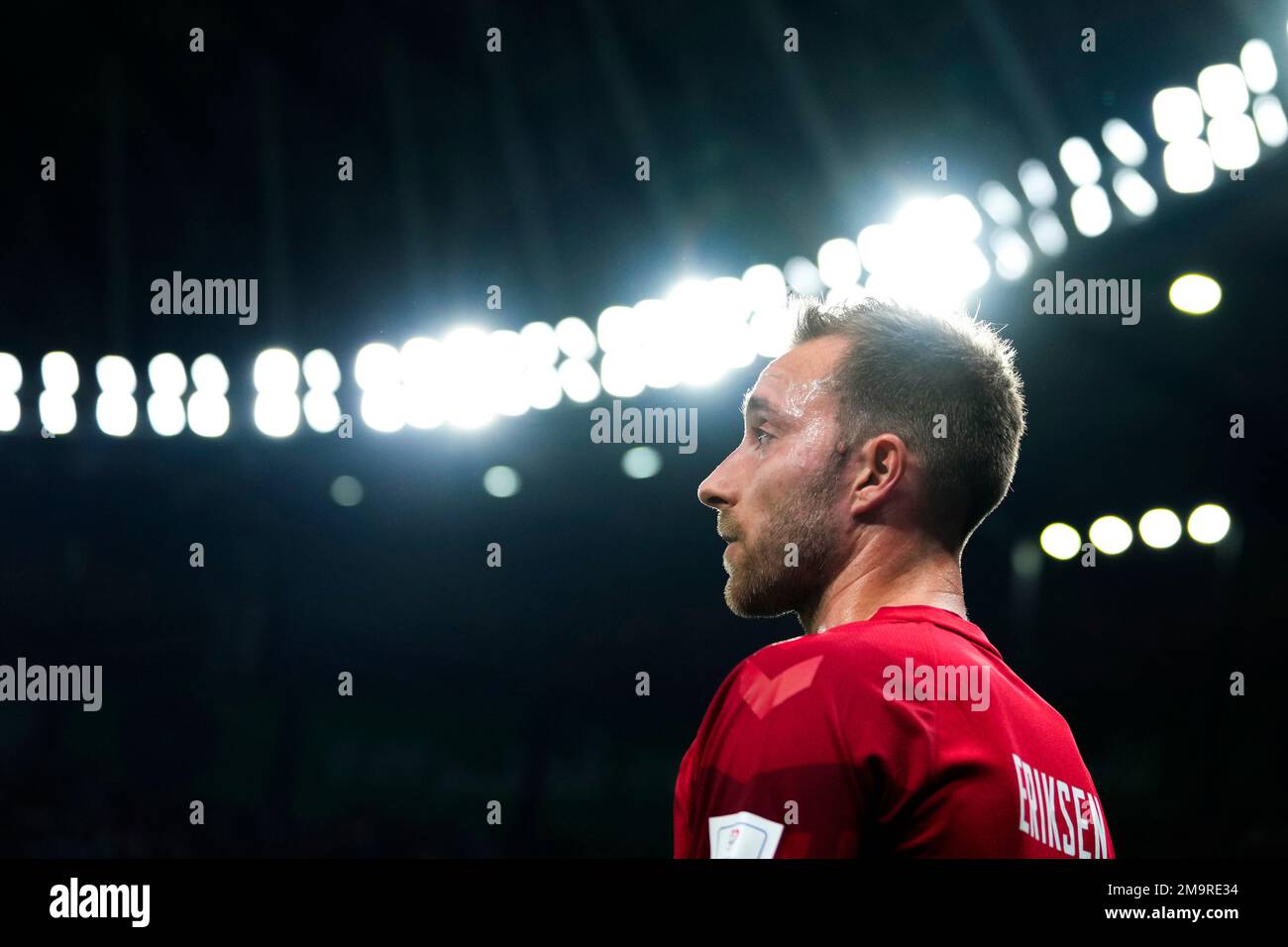 Denmark's Christian Eriksen prepares to shoot a corner kick during the ...