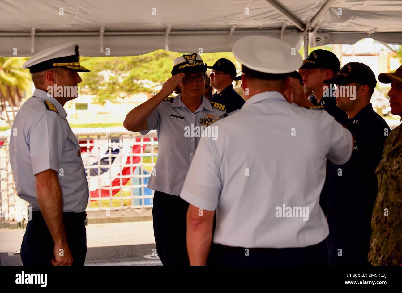 U.S. Coast Guard Capt. Rula Deisher receives command of the Coast Guard ...