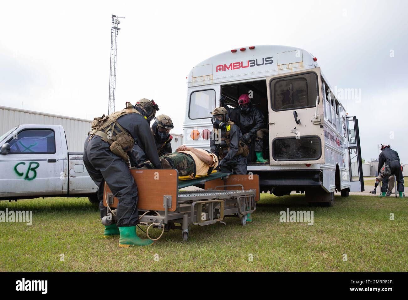 U.S. Marines with Alpha Company, Chemical Biological Incident Response ...