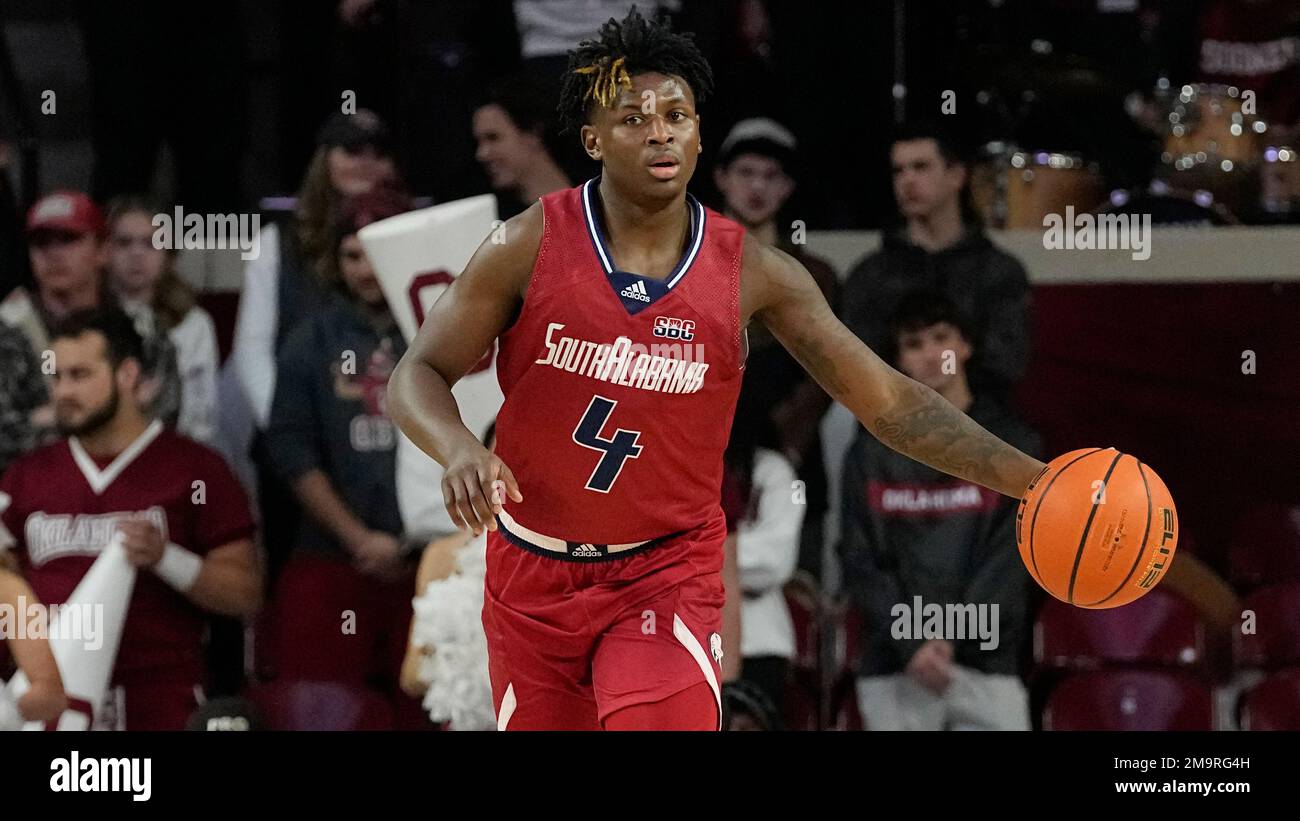 South Alabama guard Isaiah Moore (4) during an NCAA college basketball ...