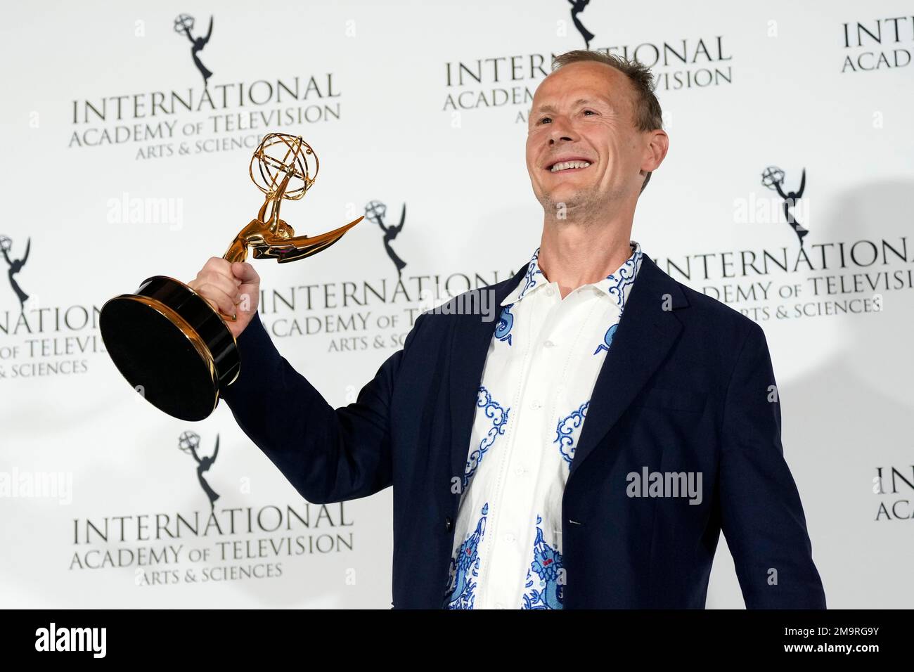 Marc Munden appears in the press room at the 50th International Emmy ...