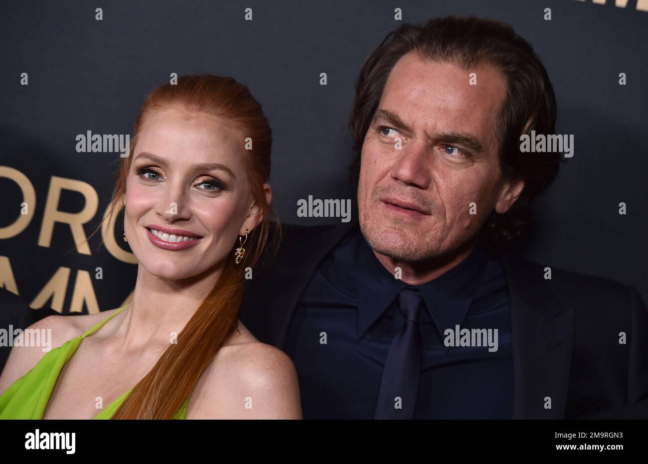Michael Shannon, left, and Jessica Chastain arrive at the Los Angeles premiere of "George ...