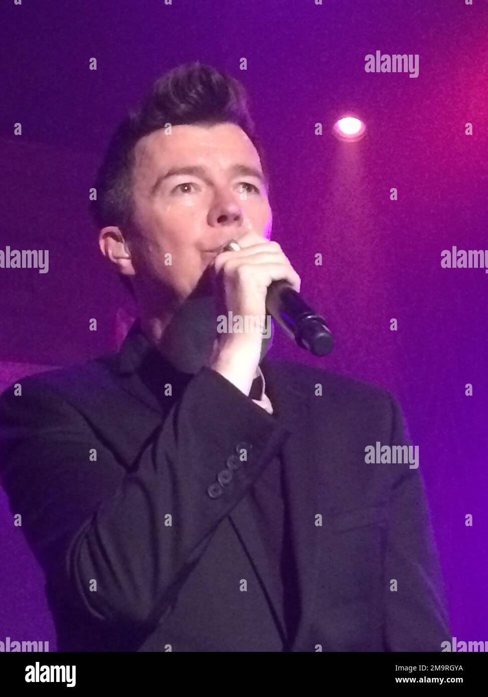 Rick Astley in concert at The Box in New York Stock Photo - Alamy