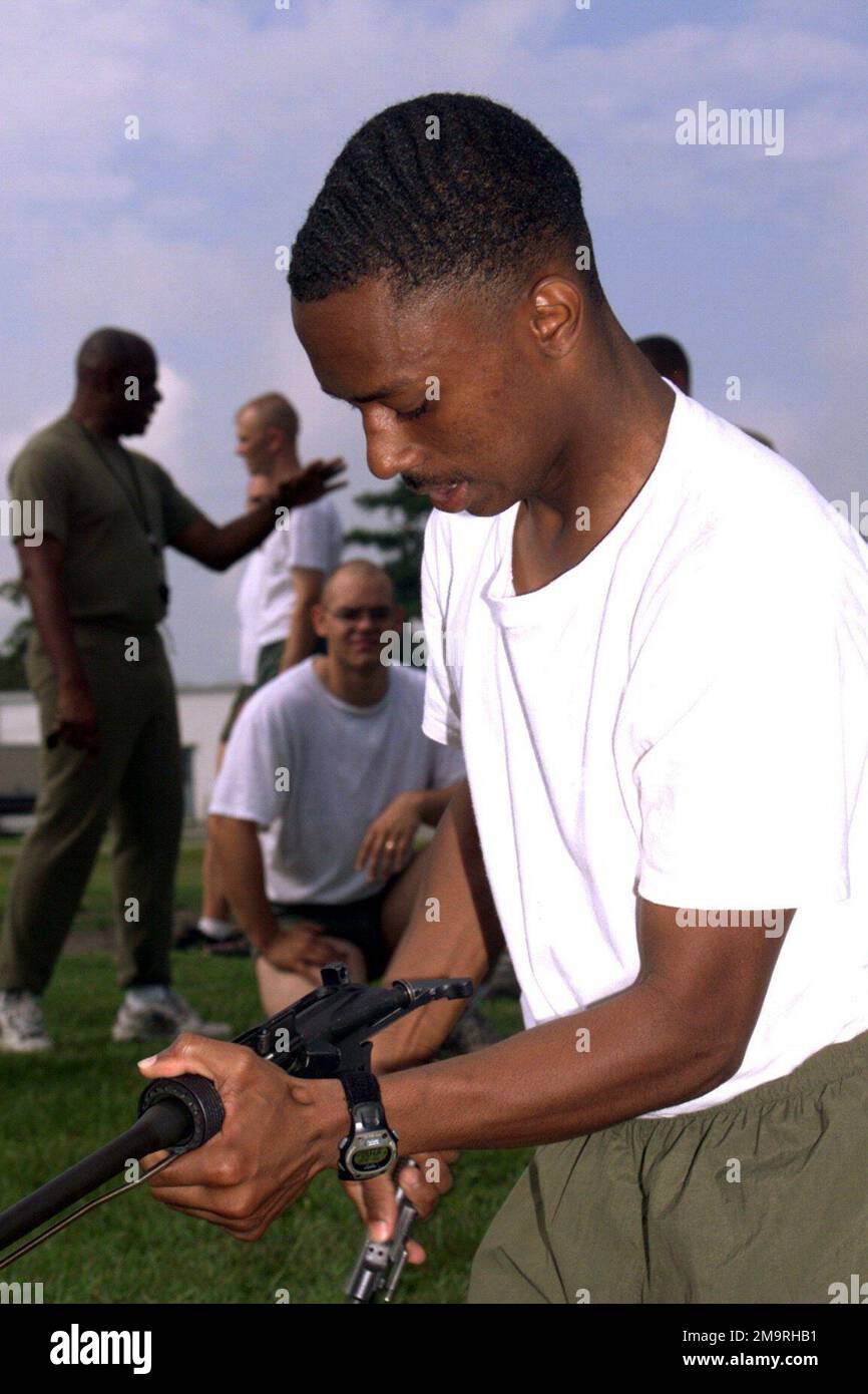 A US Marine Corps (USMC) troop from Marine Wing Headquarters Squadron-2 ...