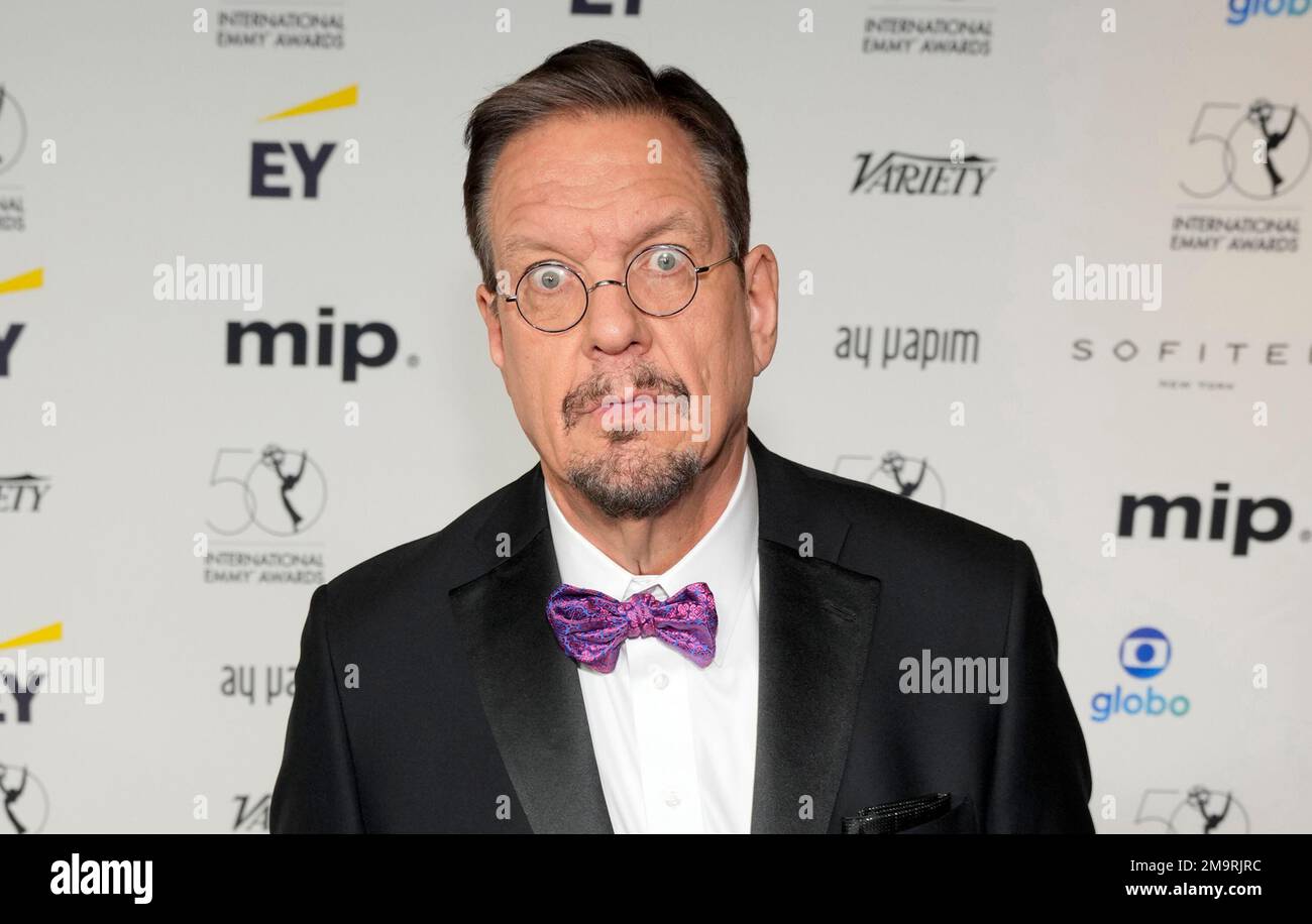 Penn Jillette attends the 50th International Emmy Awards at the New ...