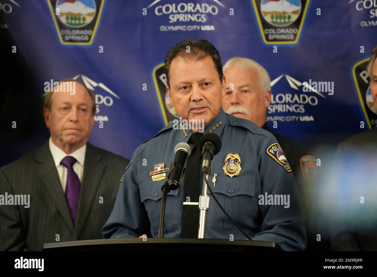 Adrian Vasquez, chief of the Colorado Springs, Colo., Police Department ...