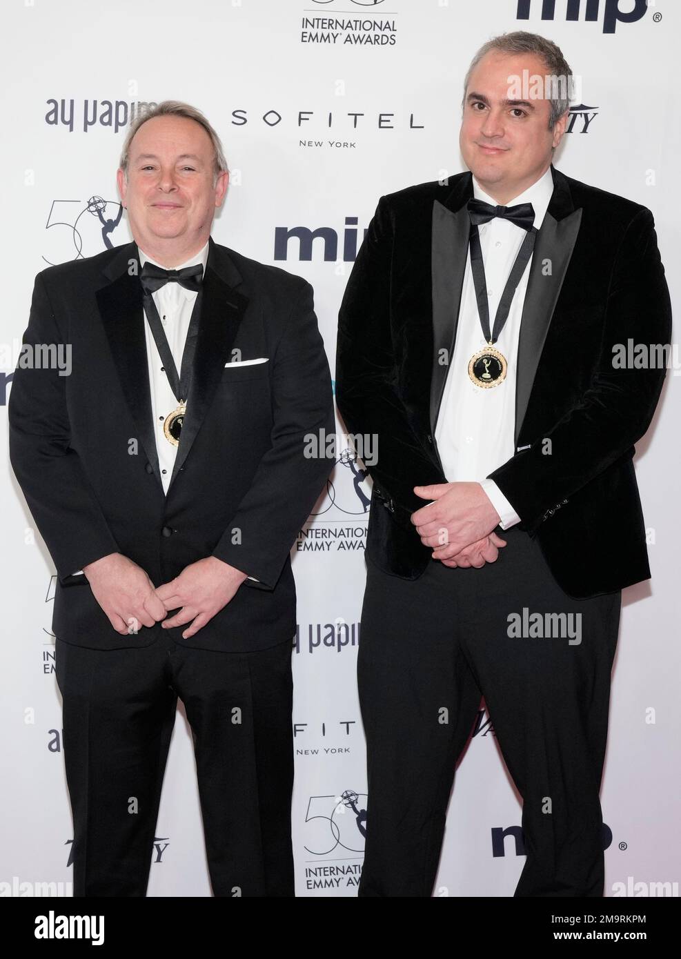 Executive producers Jake Lushington, left, and Tom Edge attend the 50th ...