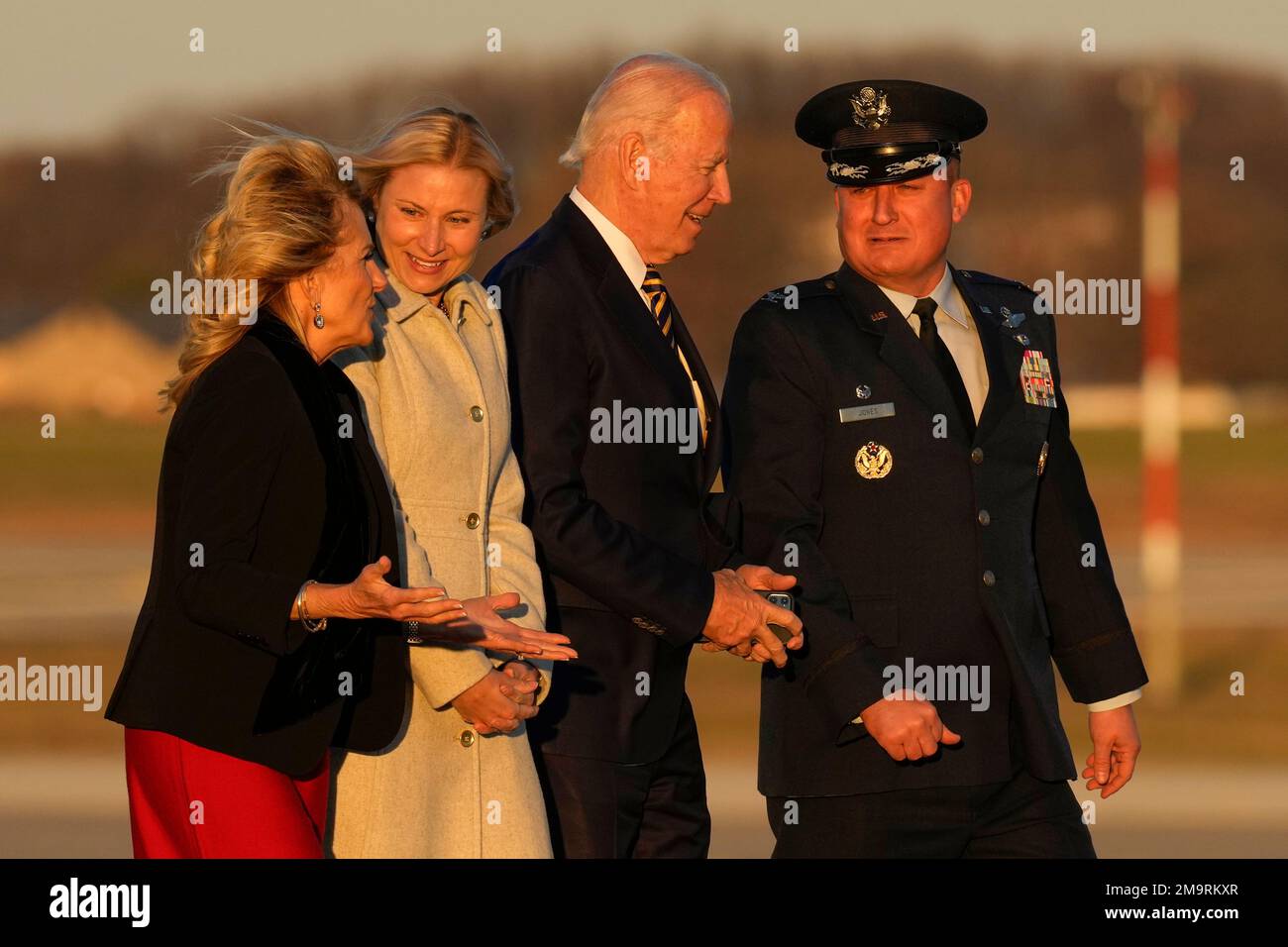 President Joe Biden and the first lady Jill Biden are escorted by Col ...