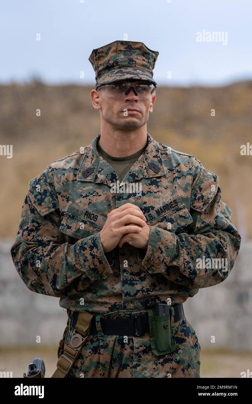 U.S. Marine Corps Master Gunnery Sgt. Joshua Rios, an operations chief ...