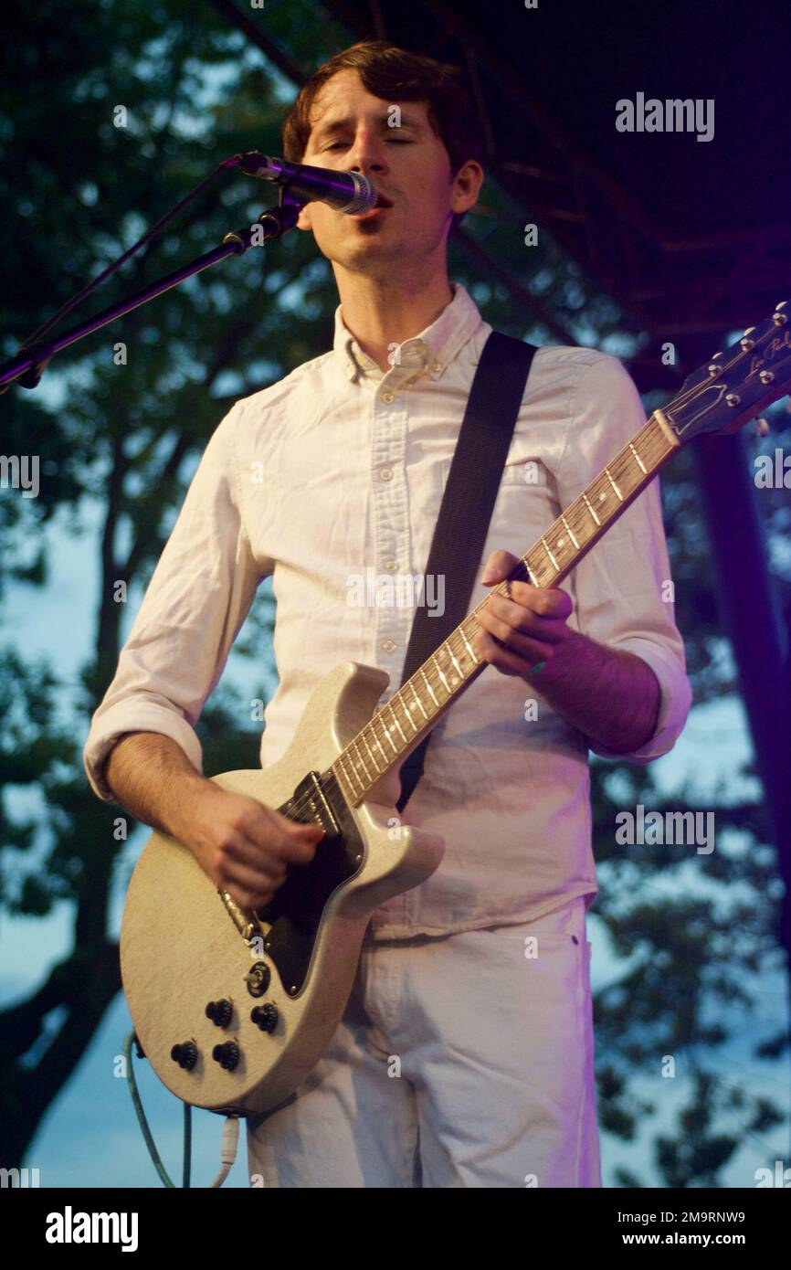 Neon Indian in concert at East River Park in New York Stock Photo - Alamy