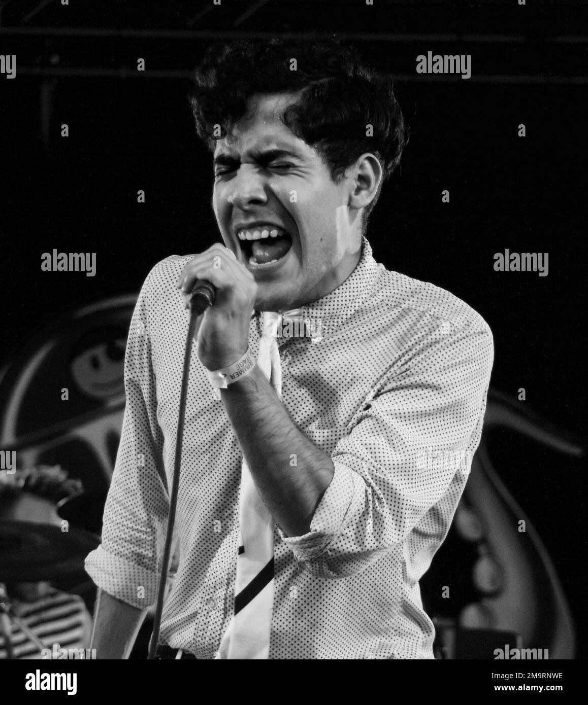 Neon Indian in concert at East River Park in New York Stock Photo - Alamy
