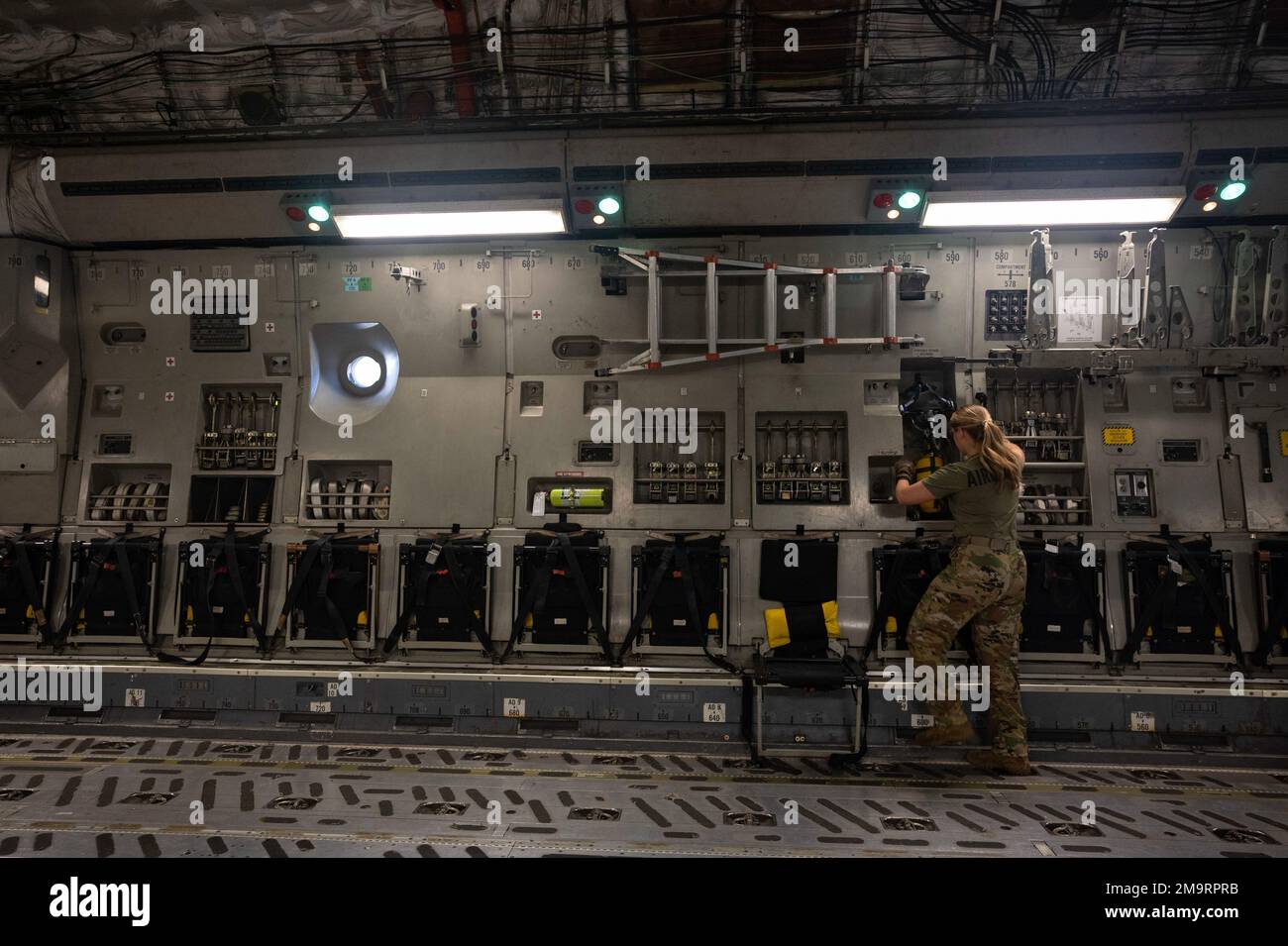 U.S. Air Force Senior Airman Molly Erickson, a loadmaster assigned to ...