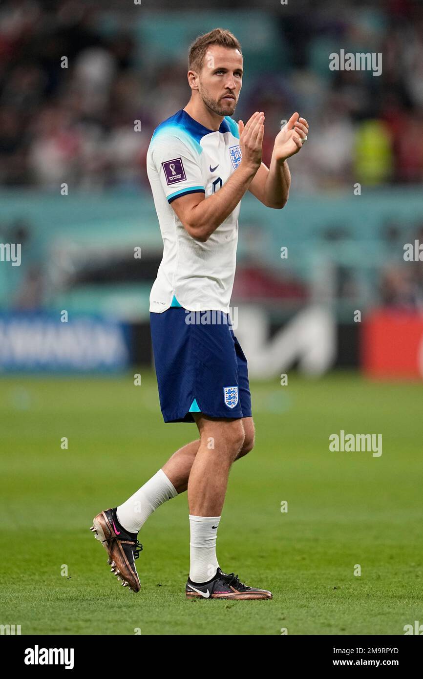 England's Harry Kane acknowledges the applause from the crowd after ...