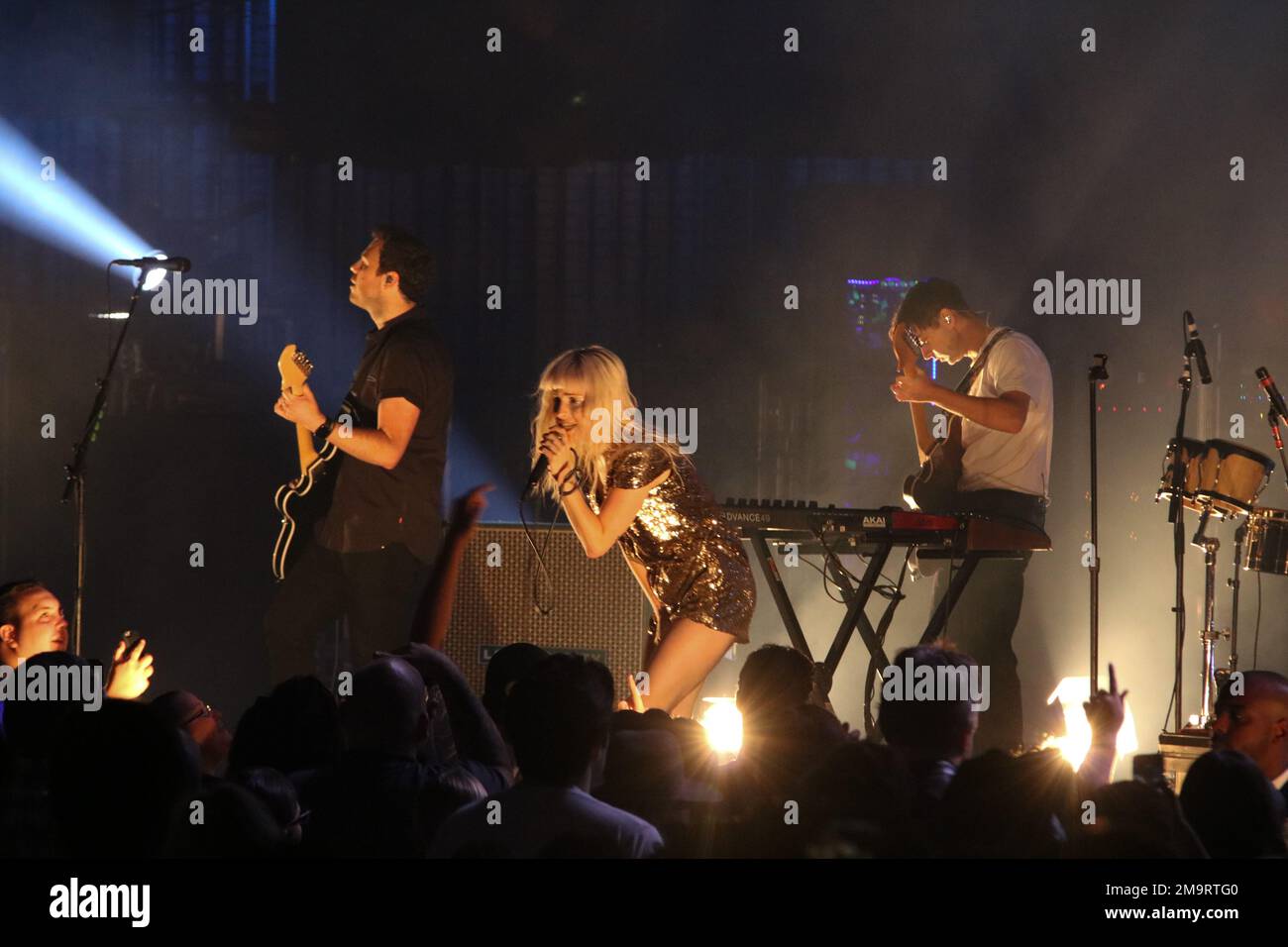 Paramore in concert from Radio City Music Hall in New York Stock Photo ...