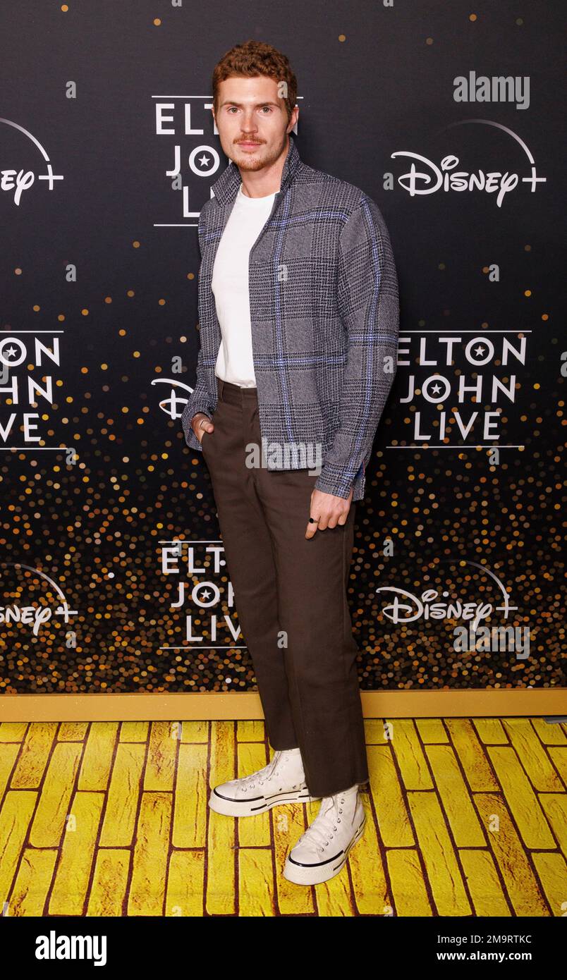 Jake Austin Walker arrives at the Elton John's final North American ...