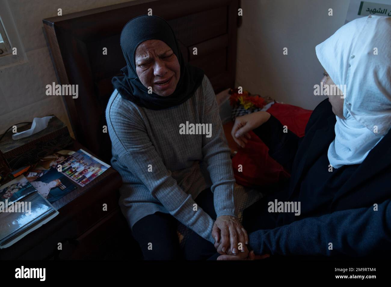 CAPTION ADDITION - ADDS COMMENT FROM ISRAELI ARMY - Kifah Shadeed, cries after taking the last ...