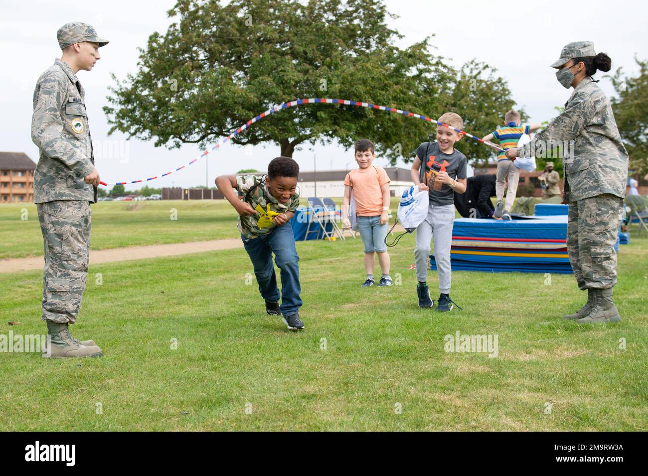 U.S. Air Force Junior ROTC cadets create an obstacle course for ...