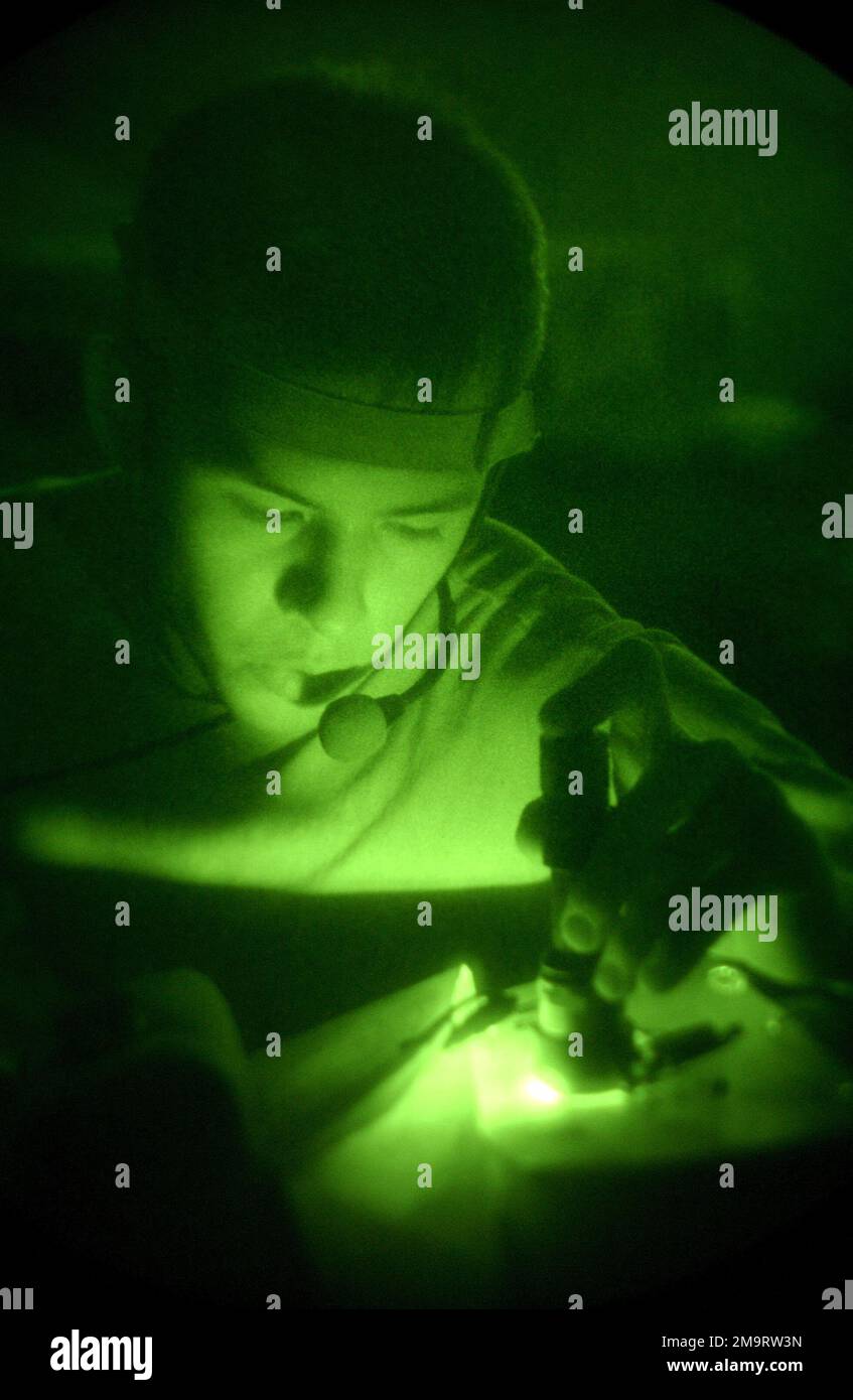 Light enhanced photography showing US Air Force (USAF) STAFF Sergeant ...