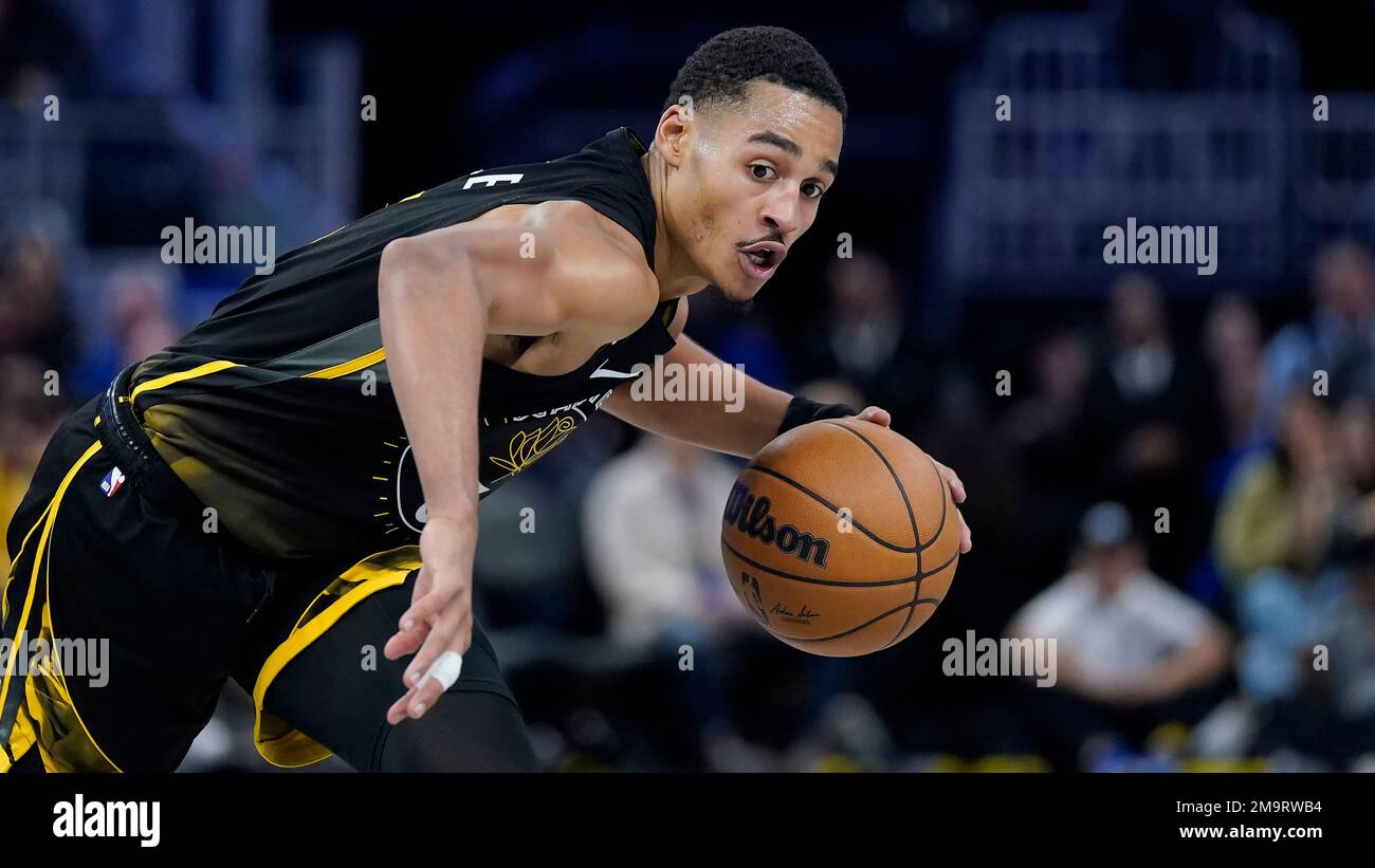 Golden State Warriors guard Jordan Poole during an NBA basketball game ...