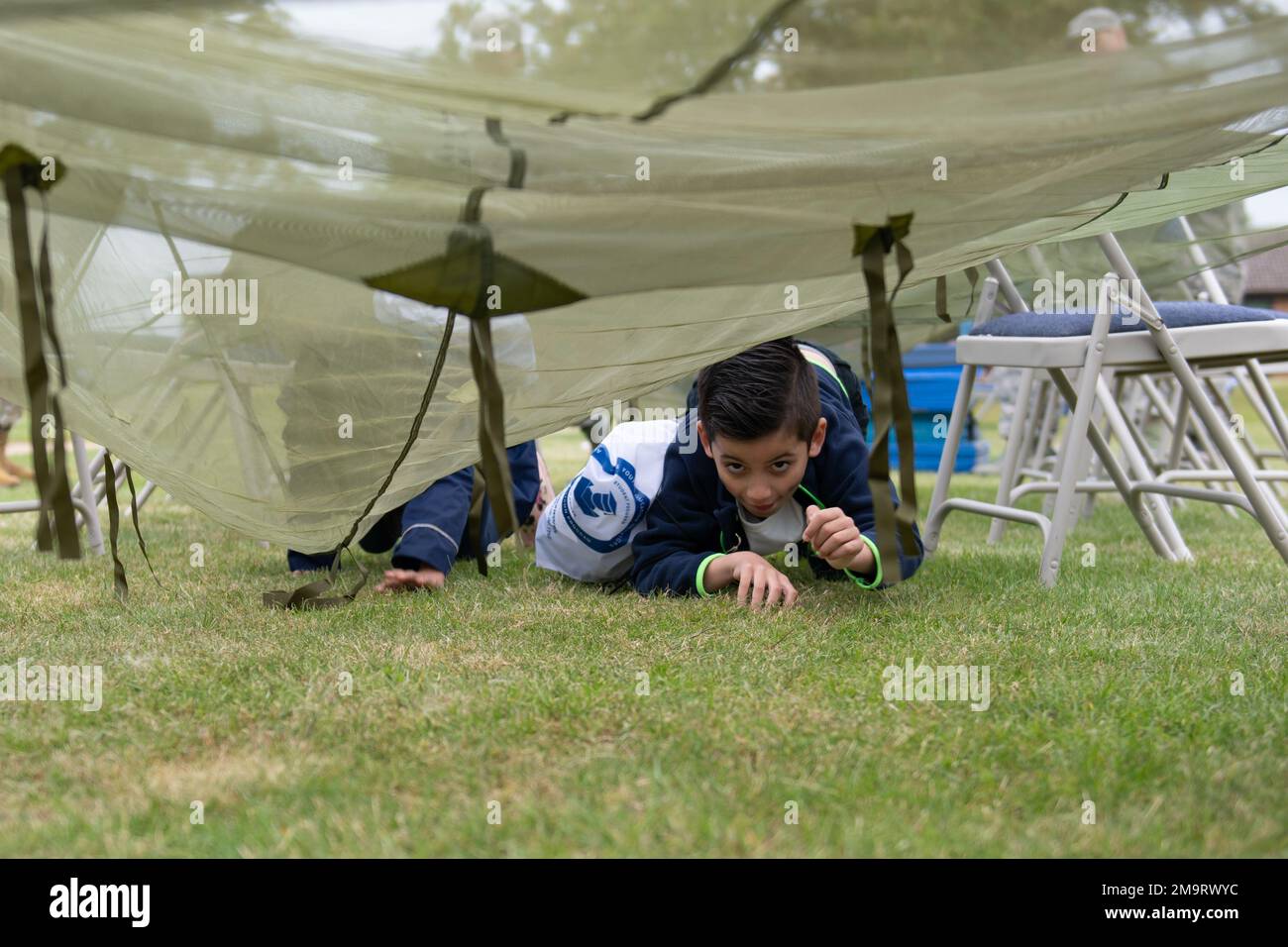 U.S. Air Force Junior ROTC cadets create an obstacle course for ...