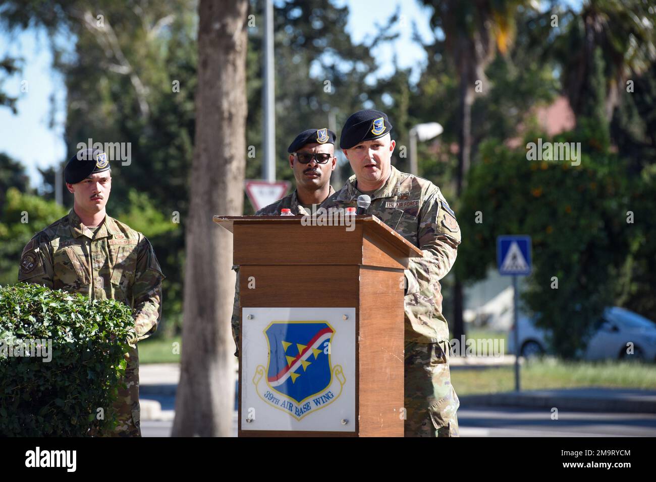 Col. Douglas Whitehead, 39th Weapons System Security Group commander ...