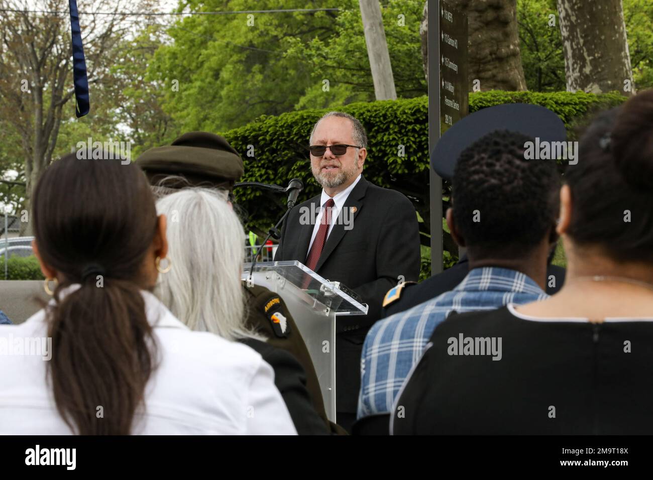 Steve Castleton, Civilian Aide to the Secretary of the Army, provides ...