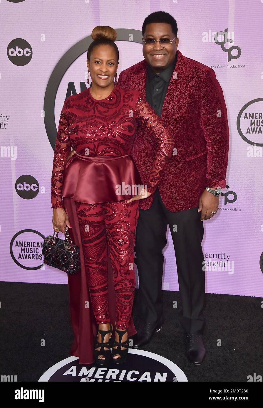 Andrea Smith, left, and E. Dewey Smith arrive at the American Music ...
