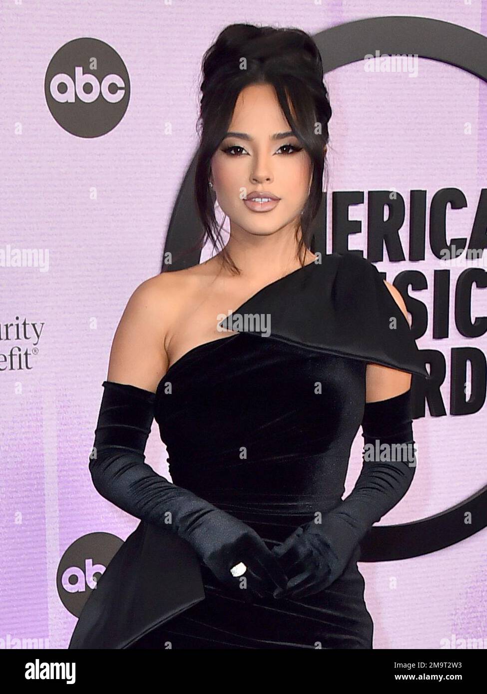 Becky G arrives at the American Music Awards on Sunday, Nov. 20, 2022 ...