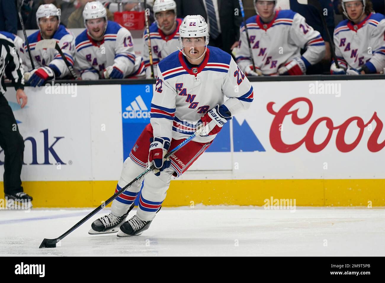 New York Rangers center Ryan Carpenter (22) during an NHL hockey game ...