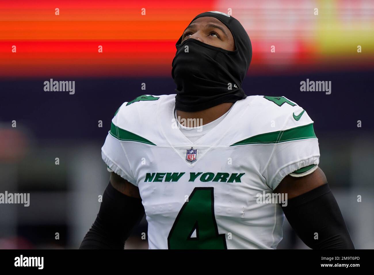 New York Jets cornerback D.J. Reed (4) prior to the first half of an ...