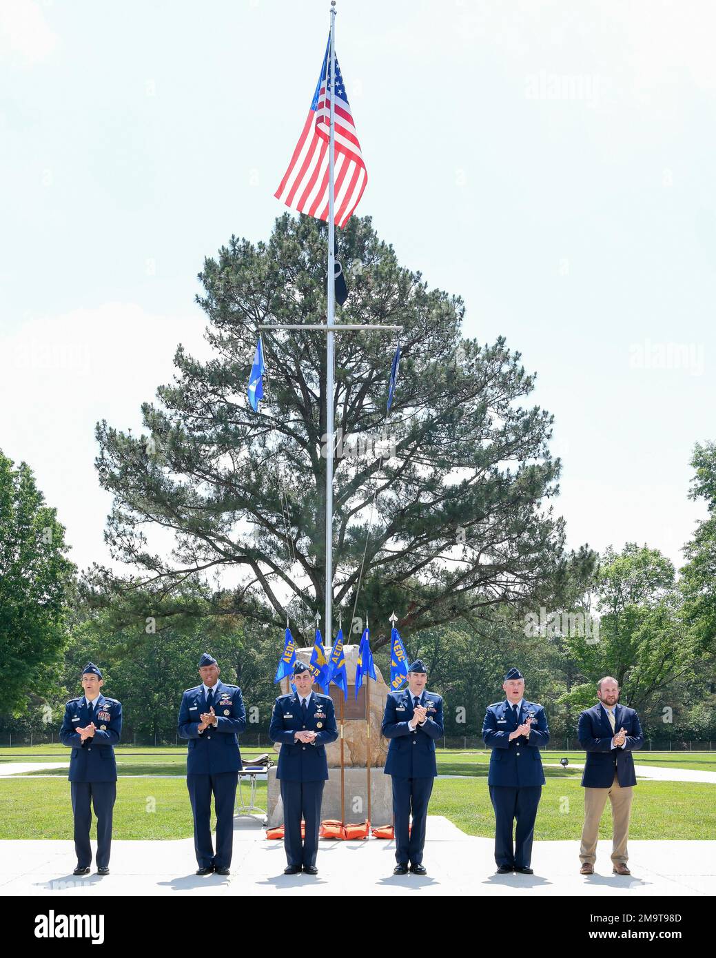 Col. Jeffrey Geraghty, left, commander, Arnold Engineering Development ...