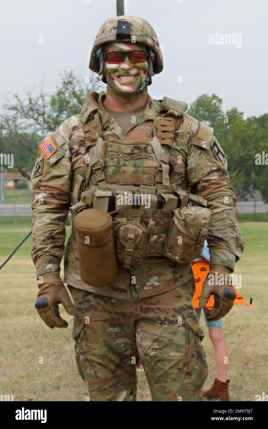 Sgt. First Class Brett Johnston,1st Armored Division West is all smiles ...