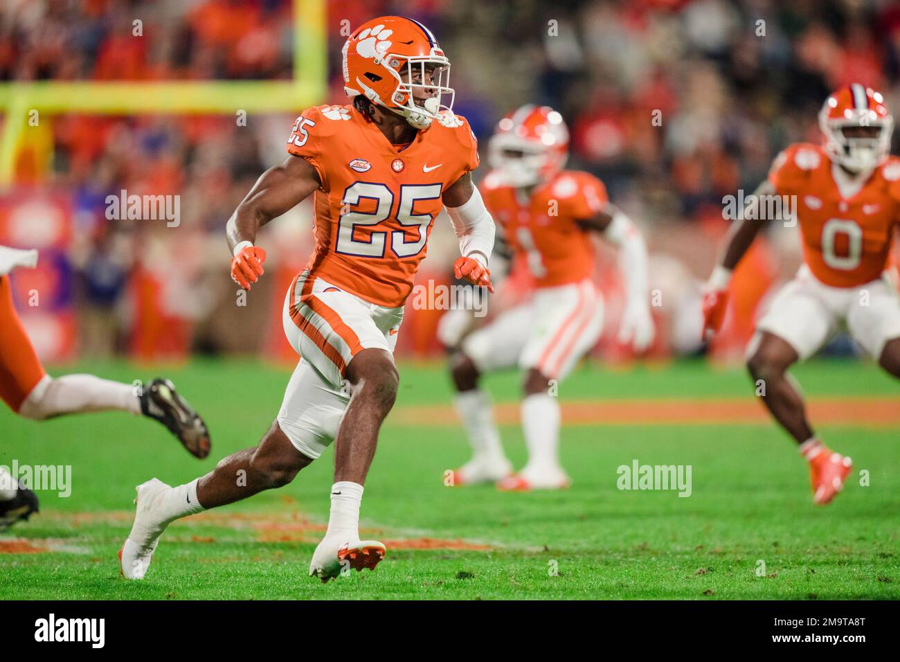 Clemson safety Jalyn Phillips (25) plays against Miami during an NCAA ...
