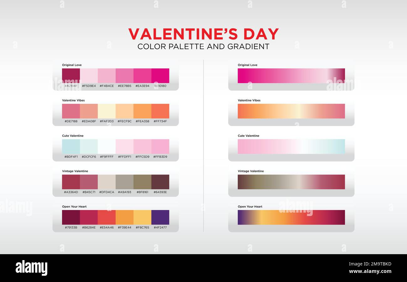 Color palette and gradient for valentines day Stock Vector Image & Art ... Color palette and gradient for valentines day Stock Vector Image & Art ...