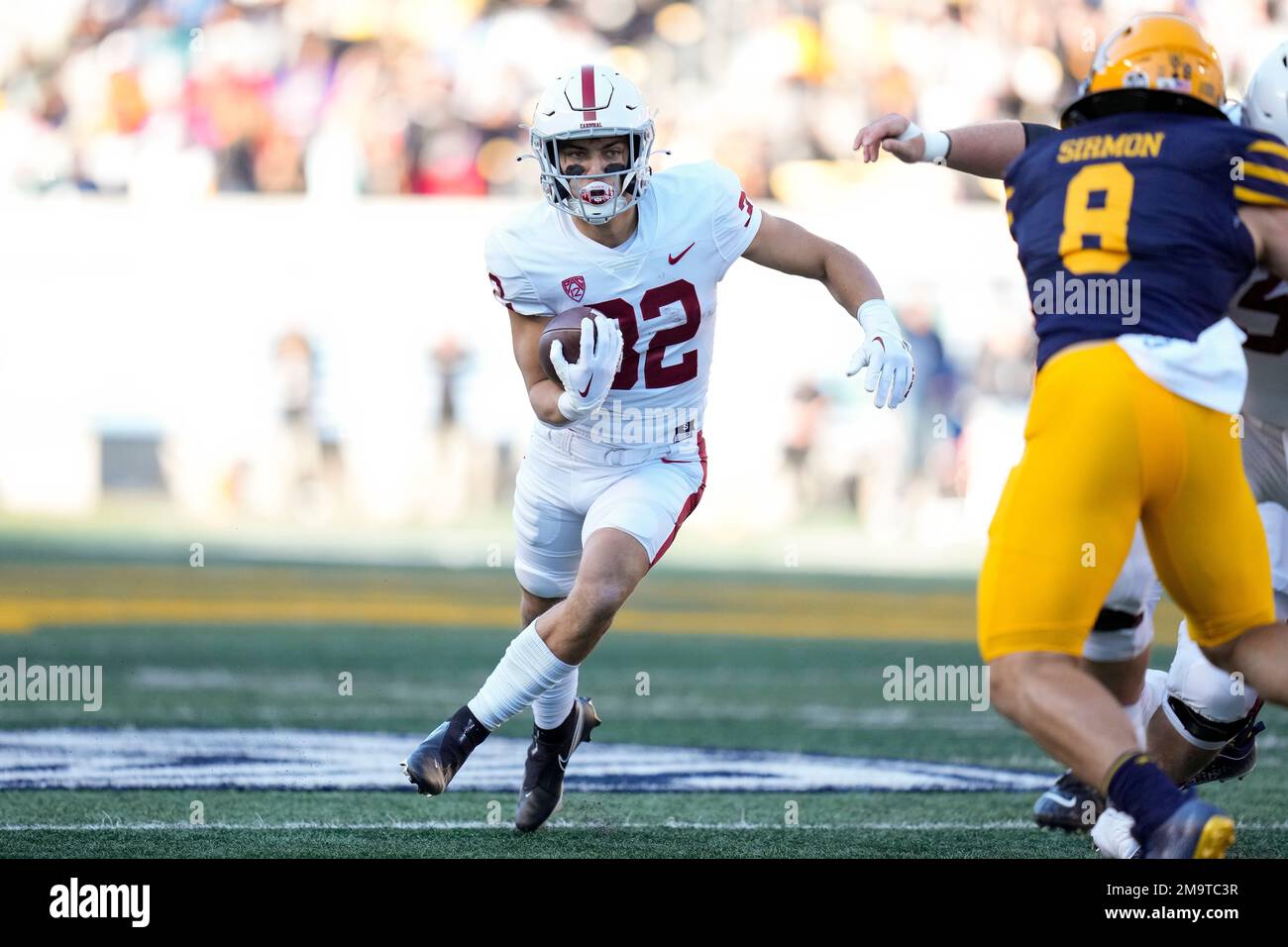 Stanford running back Mitch Leigber runs the ball against California ...