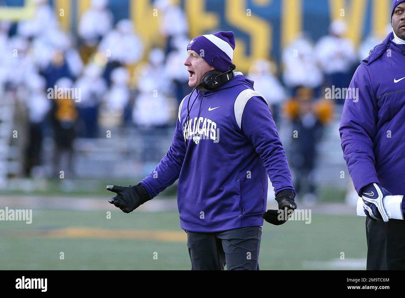 Kansas State coach Chris Klieman reacts during the second half of an ...