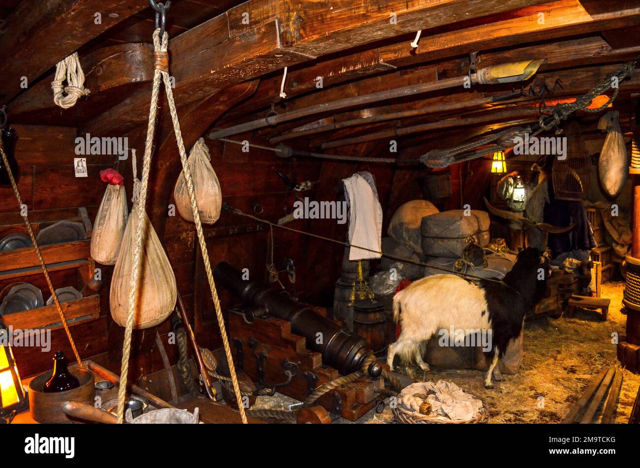 Inside the Pirate museum in Nassau Bahamas Stock Photo - Alamy