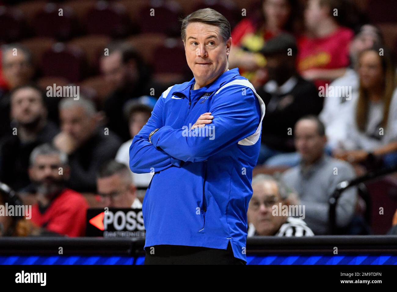 Saint Louis head coach Travis Ford watches play in the second half of ...
