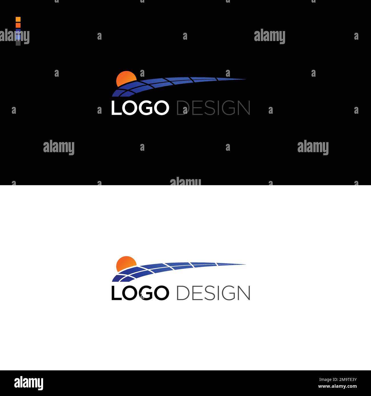 Sun logo design hi-res stock photography and images - Alamy