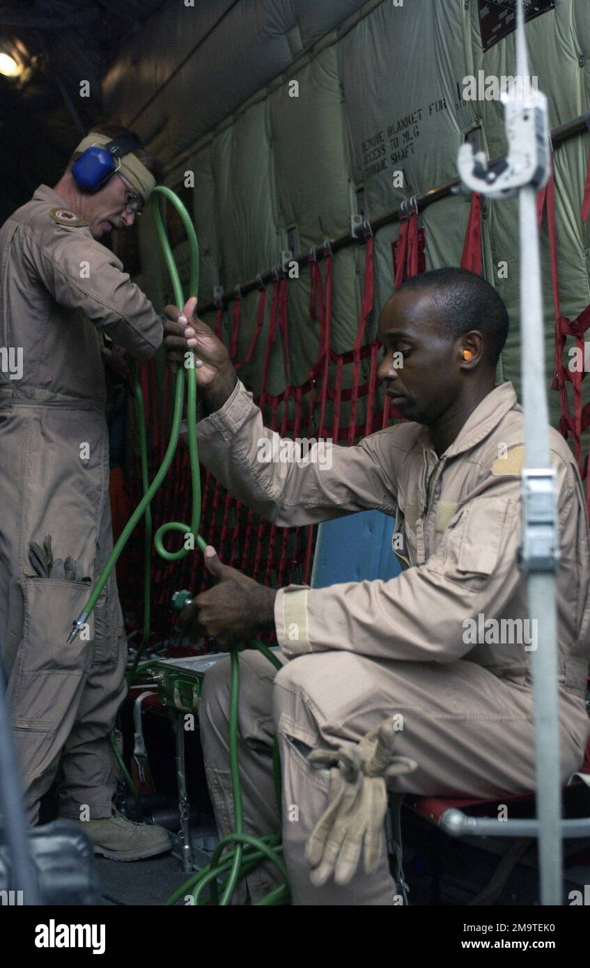 US Air Force (USAF) Technical Sergeant (TSGT) Donnie Bloomfield (front ...